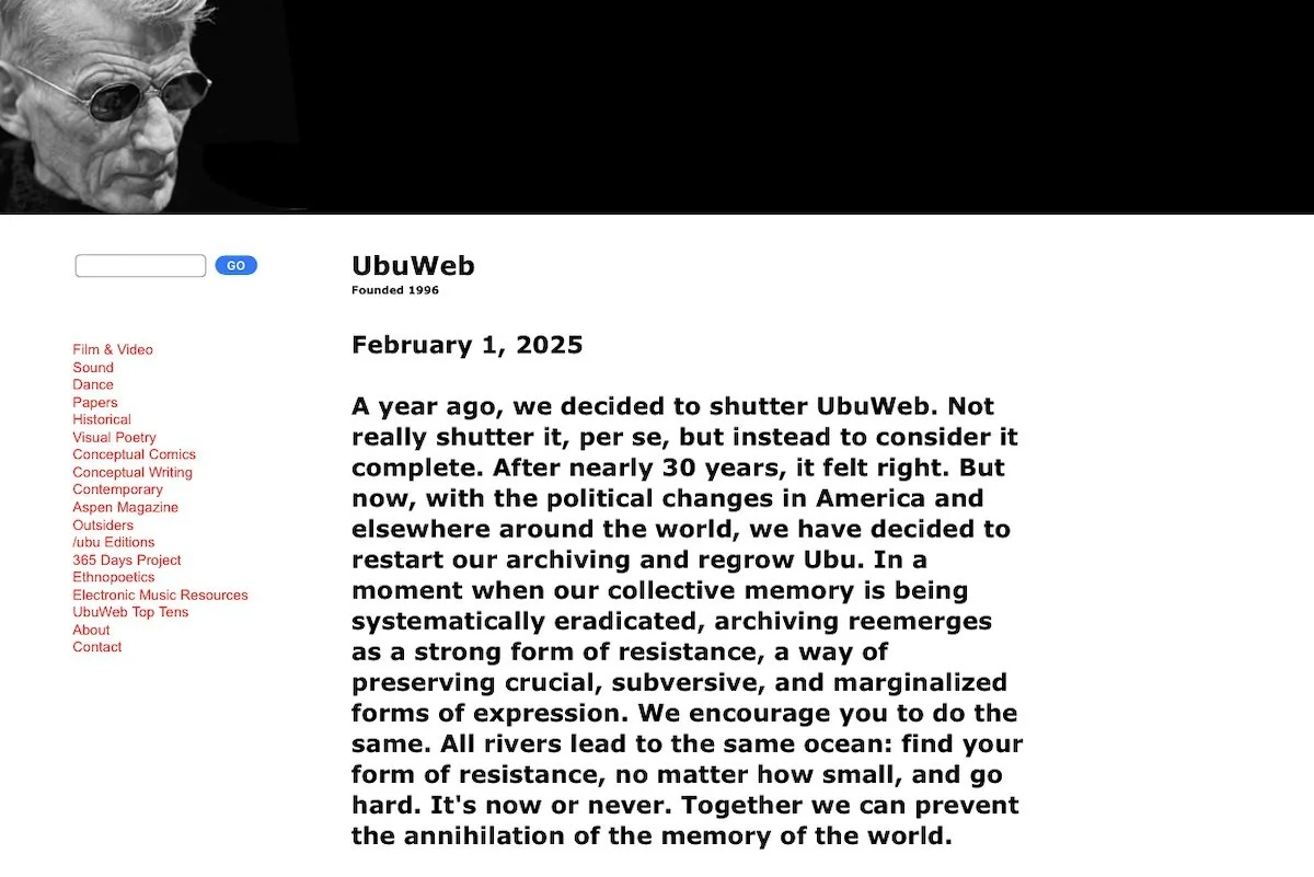 The Return of UbuWeb — The Culturist