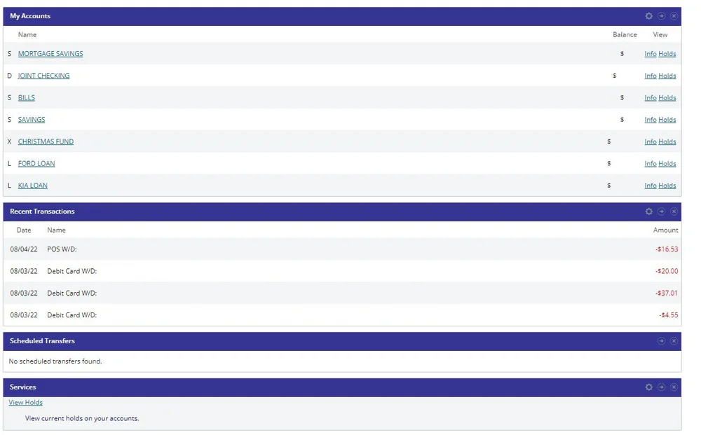 Configuring your Online Banking Dashboard | InFirst FCU