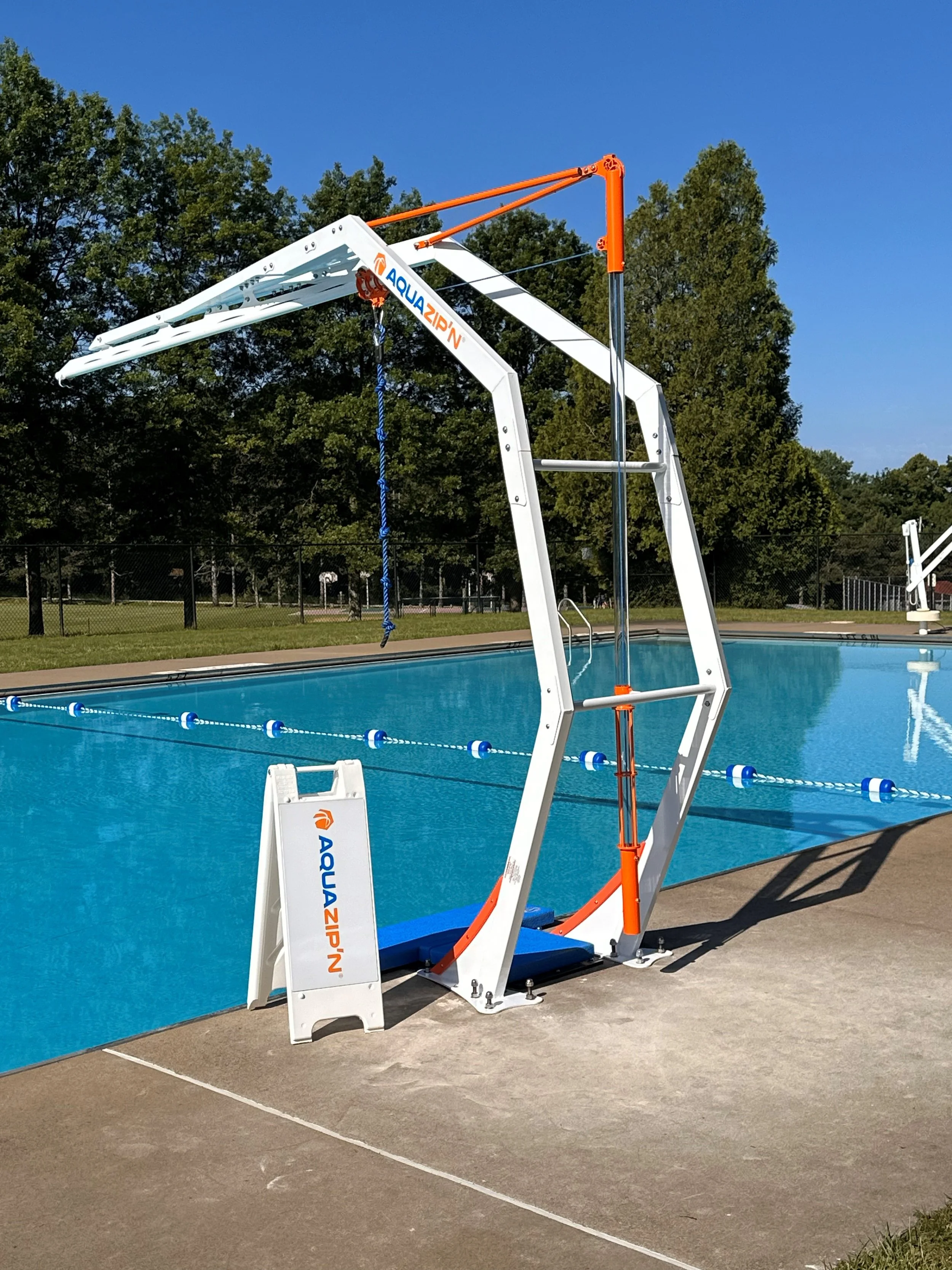 Zip Line Meets Rope Swing — Poolside Adventures | Makers of AquaClimb ...