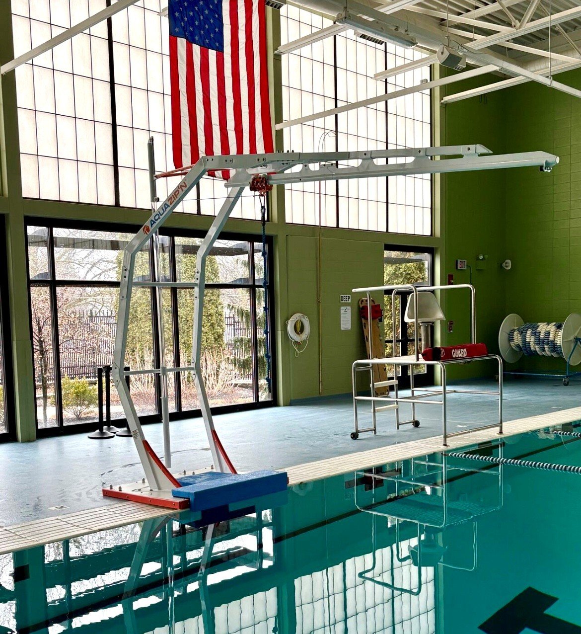 Zip Line Meets Rope Swing — Poolside Adventures | Makers of AquaClimb ...