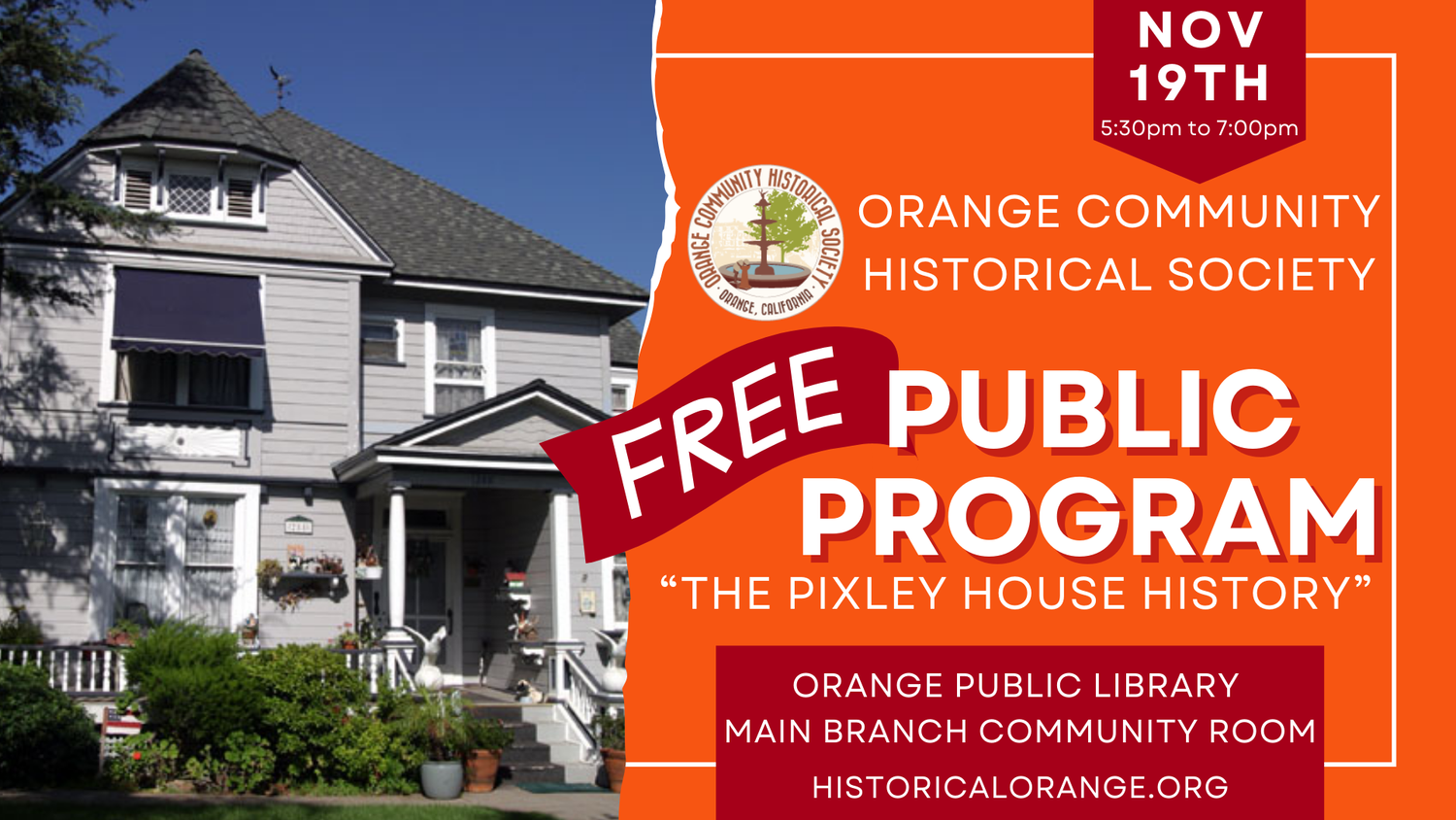Events & Tours — Orange Community Historical Society