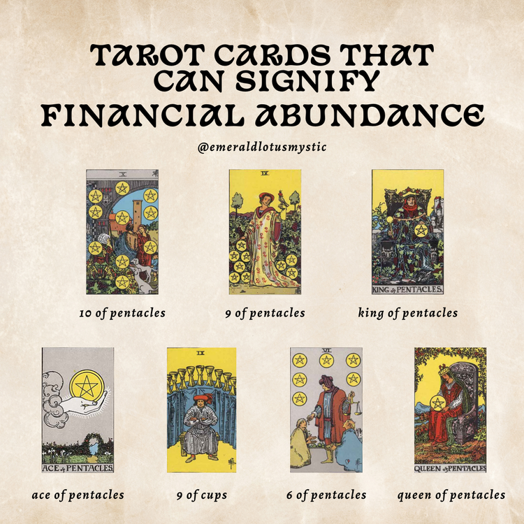 Which Tarot Cards Signify Financial Abundance? | Tarot Tips — Emerald Lotus