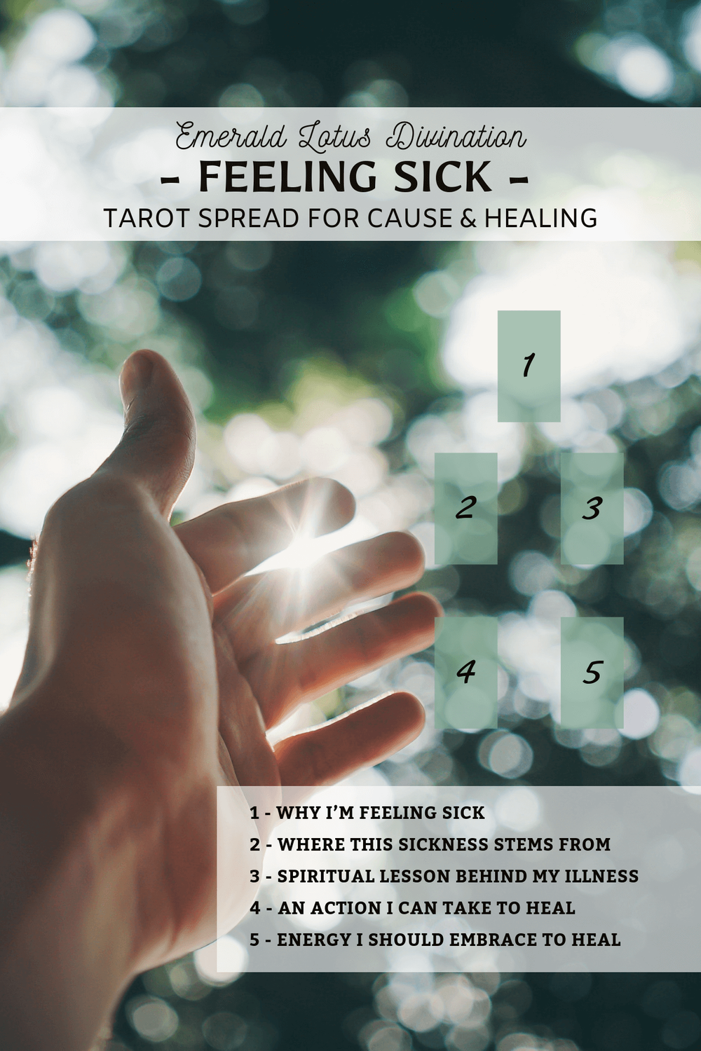 Feeling Sick: Cause and Healing - Tarot Spread — Emerald Lotus