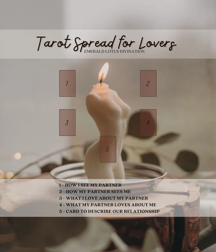 Tarot Spread for Lovers — Emerald Lotus