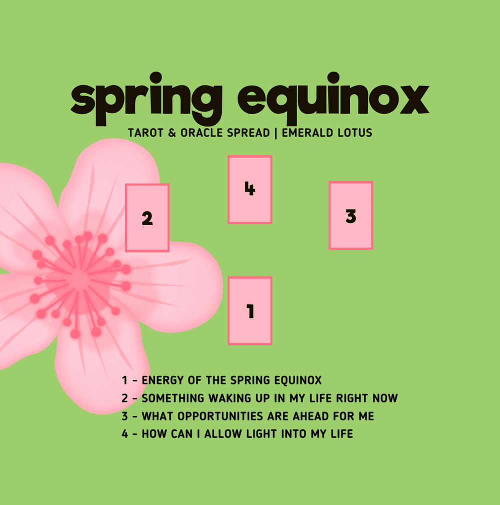 Spring Equinox Tarot Spread | March 20, 2025 — Emerald Lotus