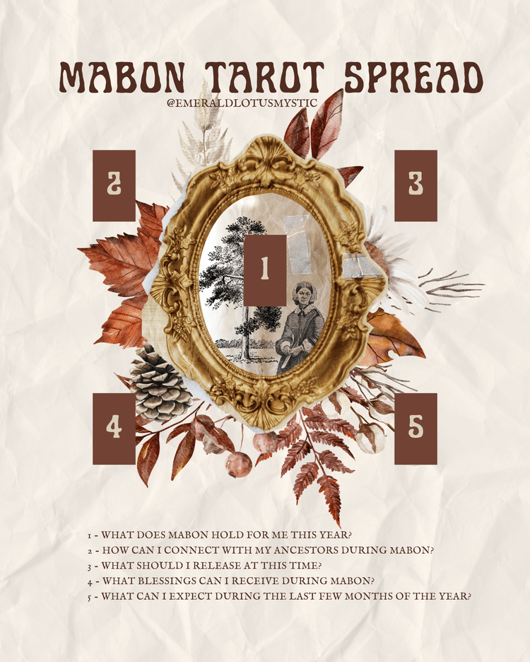 Mabon Autumn Equinox Tarot Spread — Emerald Lotus