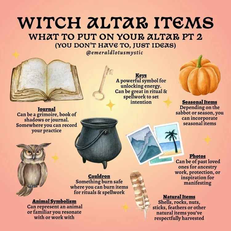 What to put on your altar as a witch? | Witch Tips — Emerald Lotus
