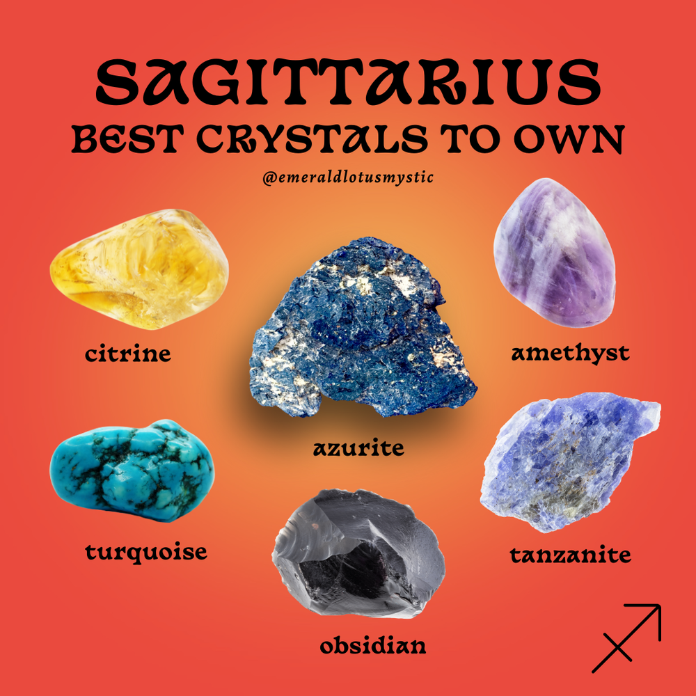 Sagittarius - Best Crystals for Each Zodiac Sign — Emerald Lotus