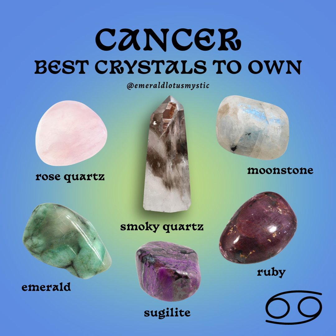 Cancer - Best Crystals for Each Zodiac Sign — Emerald Lotus