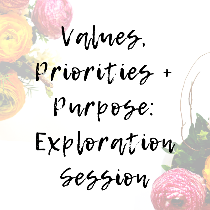 Priority + Value Setting Exercise — Allison Bishins Consulting