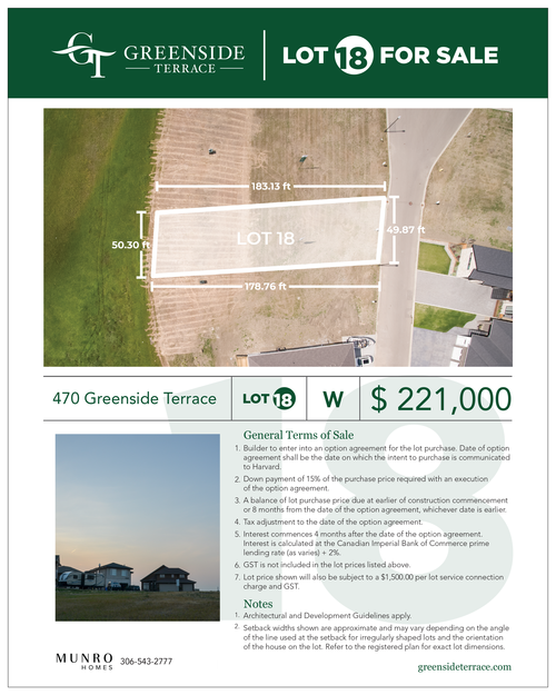 Available Lots — Greenside Terrace