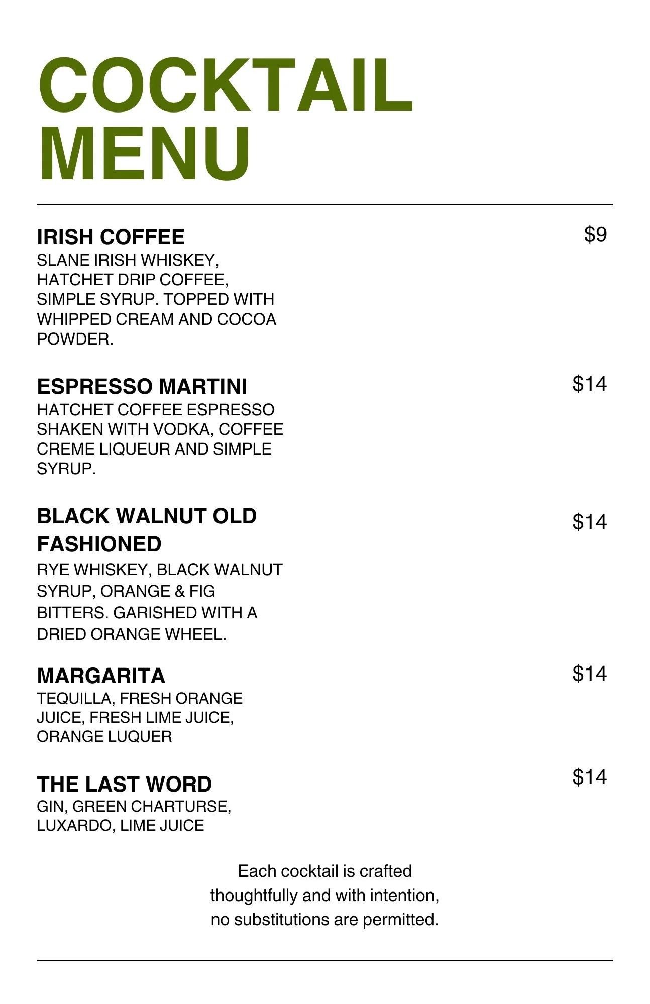 The Hobbyist Coffee-Beer-Wine-Cocktails