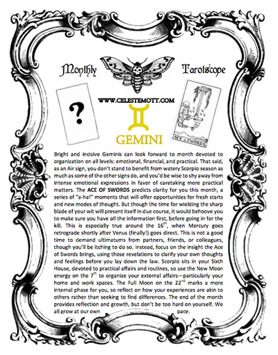 Tarotscopes - Tarot meets Astrology — Celeste Mott