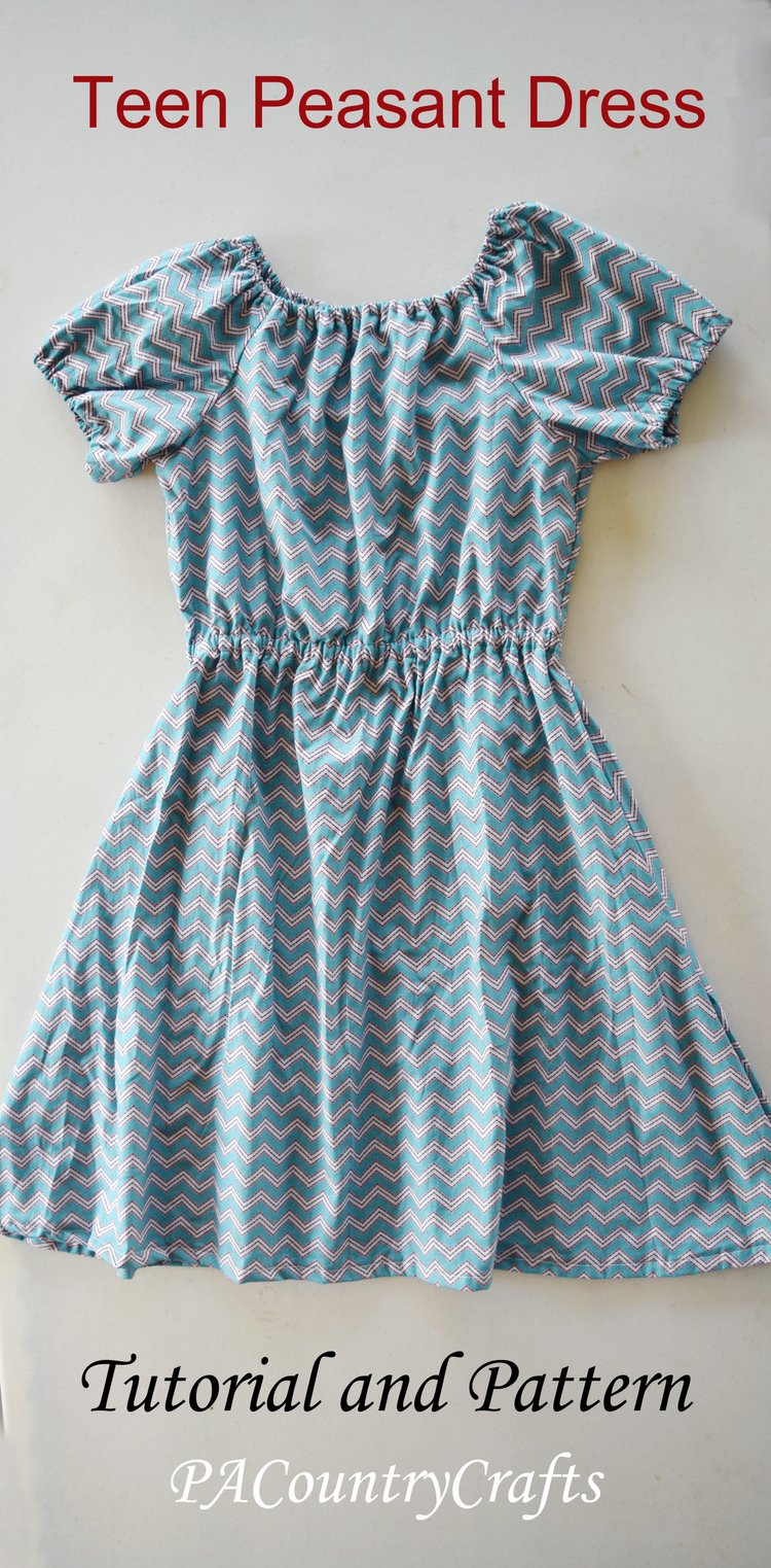Teen Peasant Dress Pattern and Tutorial — PACountryCrafts