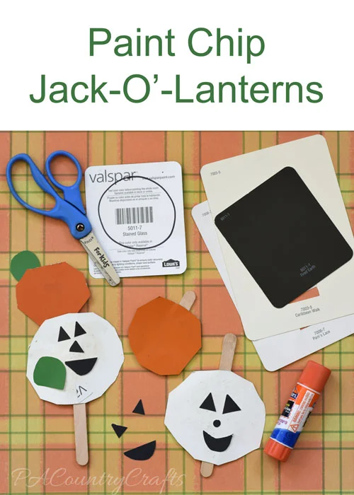 Paint Chip Jack-O-Lanterns — PACountryCrafts