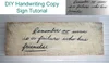DIY Handwriting Copy Sign Tutorial — PACountryCrafts