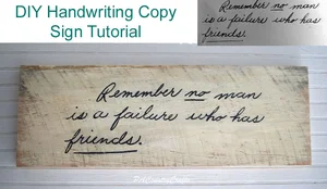 DIY Handwriting Copy Sign Tutorial — PACountryCrafts