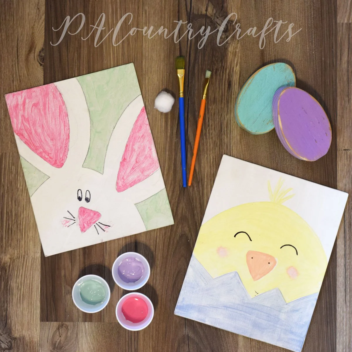 Kids Easter Canvas Paintings — PACountryCrafts
