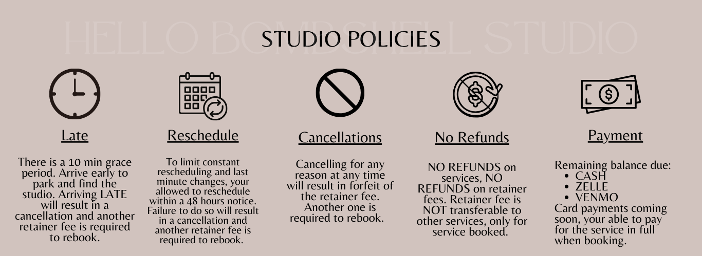 POLICIES — HELLO BOMBSHELL BEAUTY