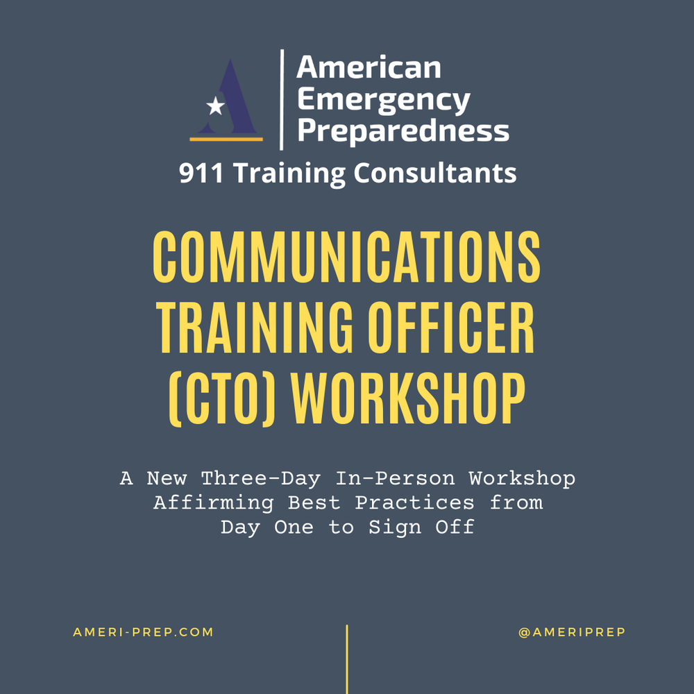 Communications Training Officer (CTO) Course — American Emergency ...