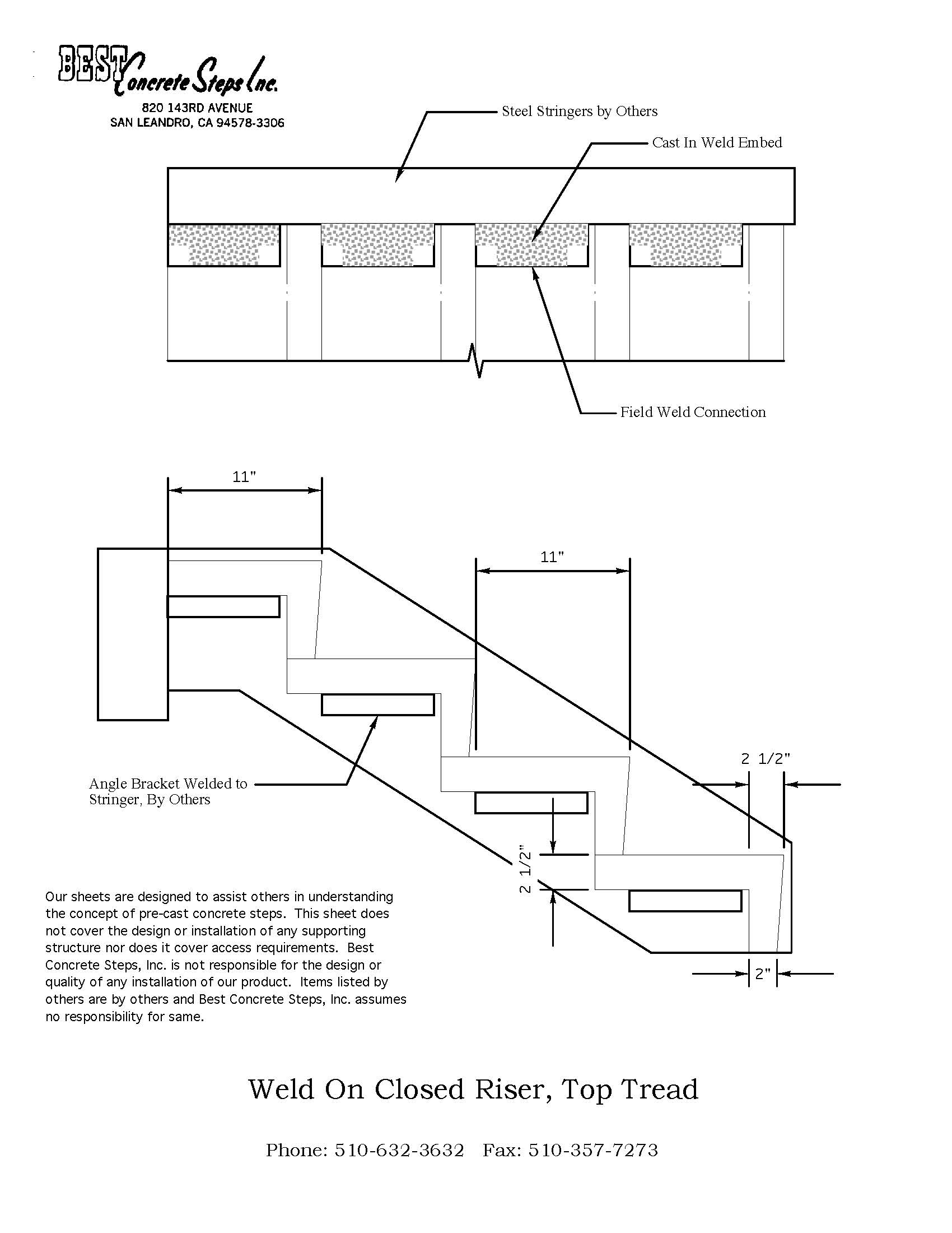 Detail Sheets Best Concrete Steps Inc 