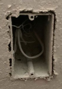 Missing Cover Plate — Two Moose Home Inspections