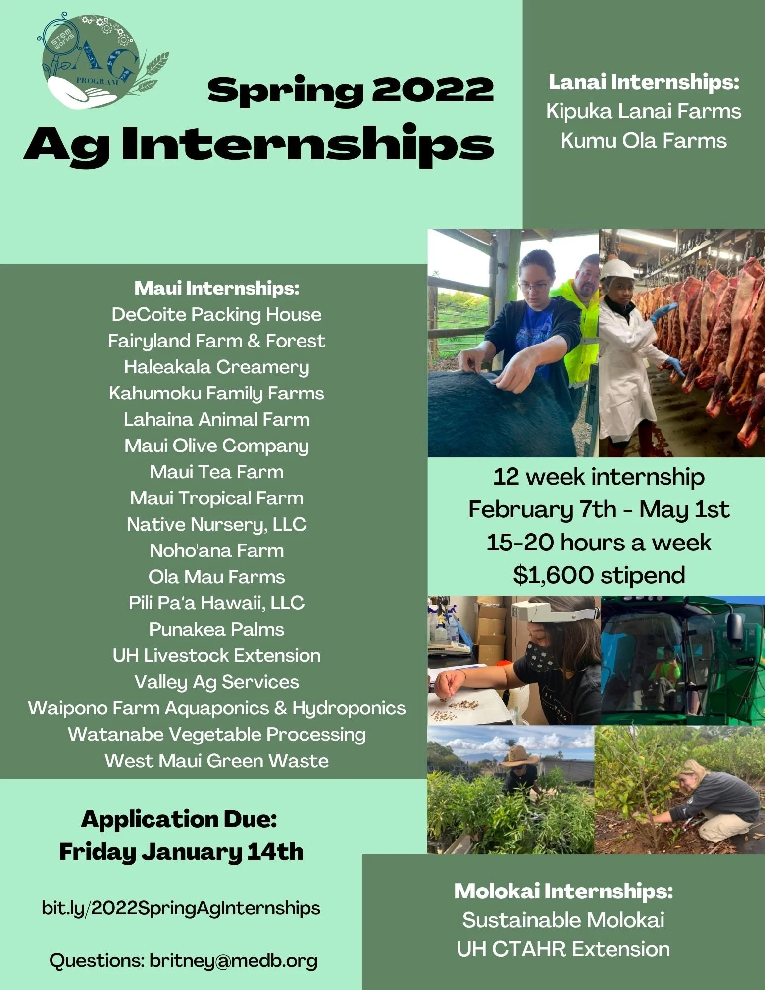 Maui County Ag Business & Technology Internships — STEMworks