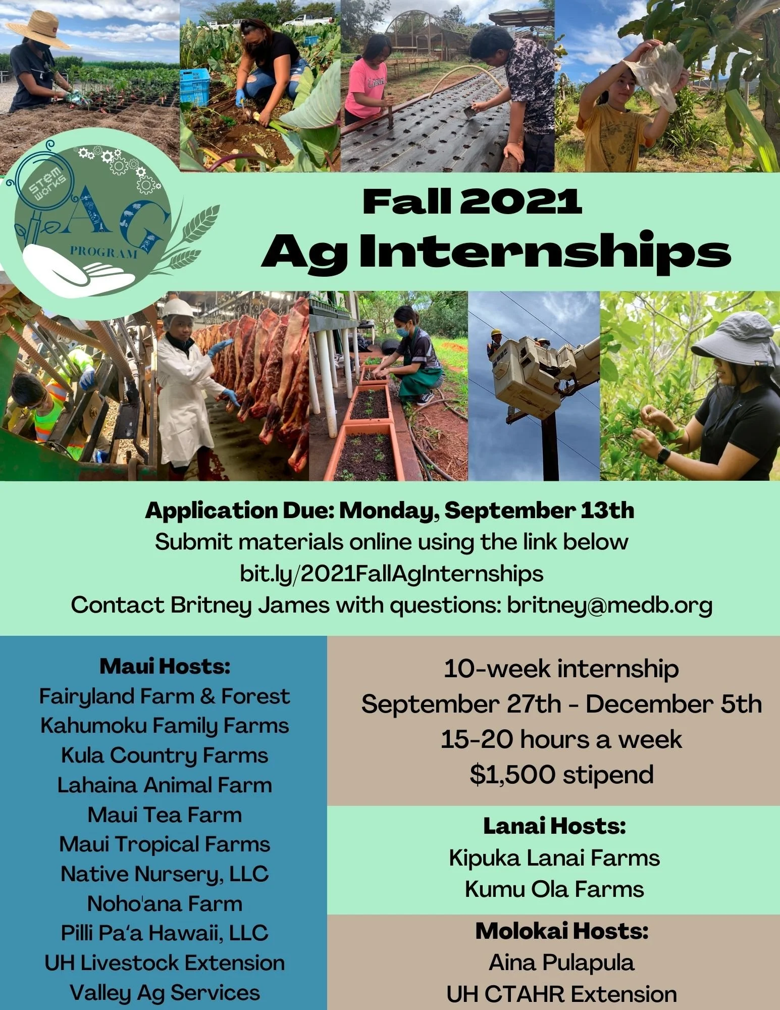 Maui County Ag Business & Technology Internships — STEMworks