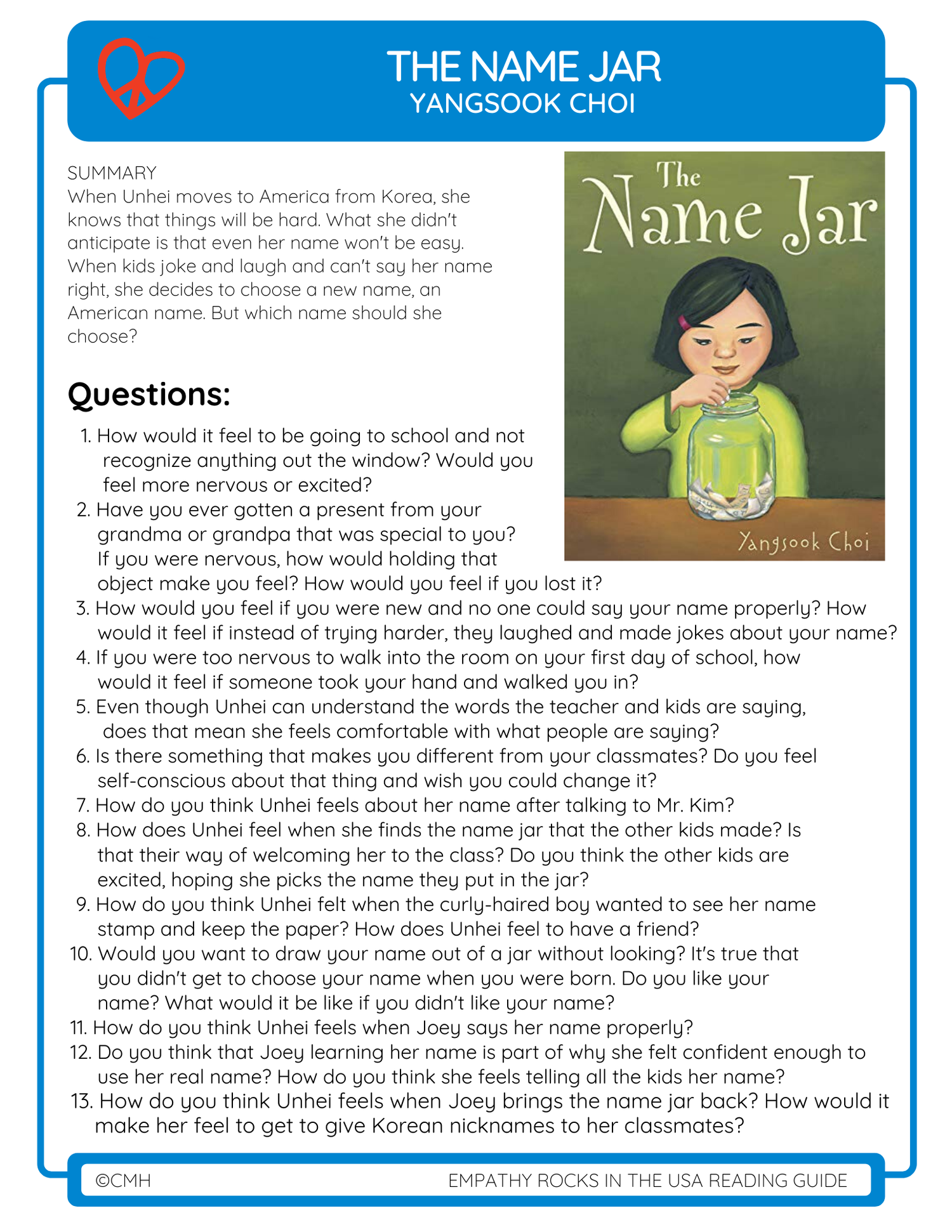 The Name Jar — I Choose Empathy