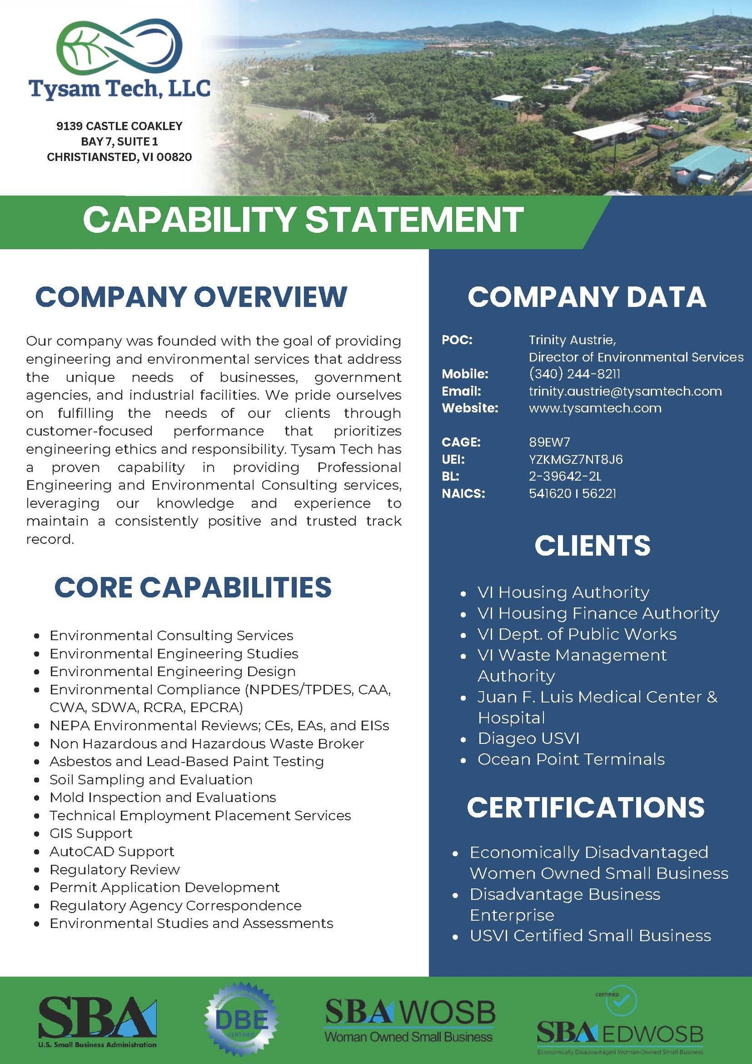 Capability Statement — Tysam Tech