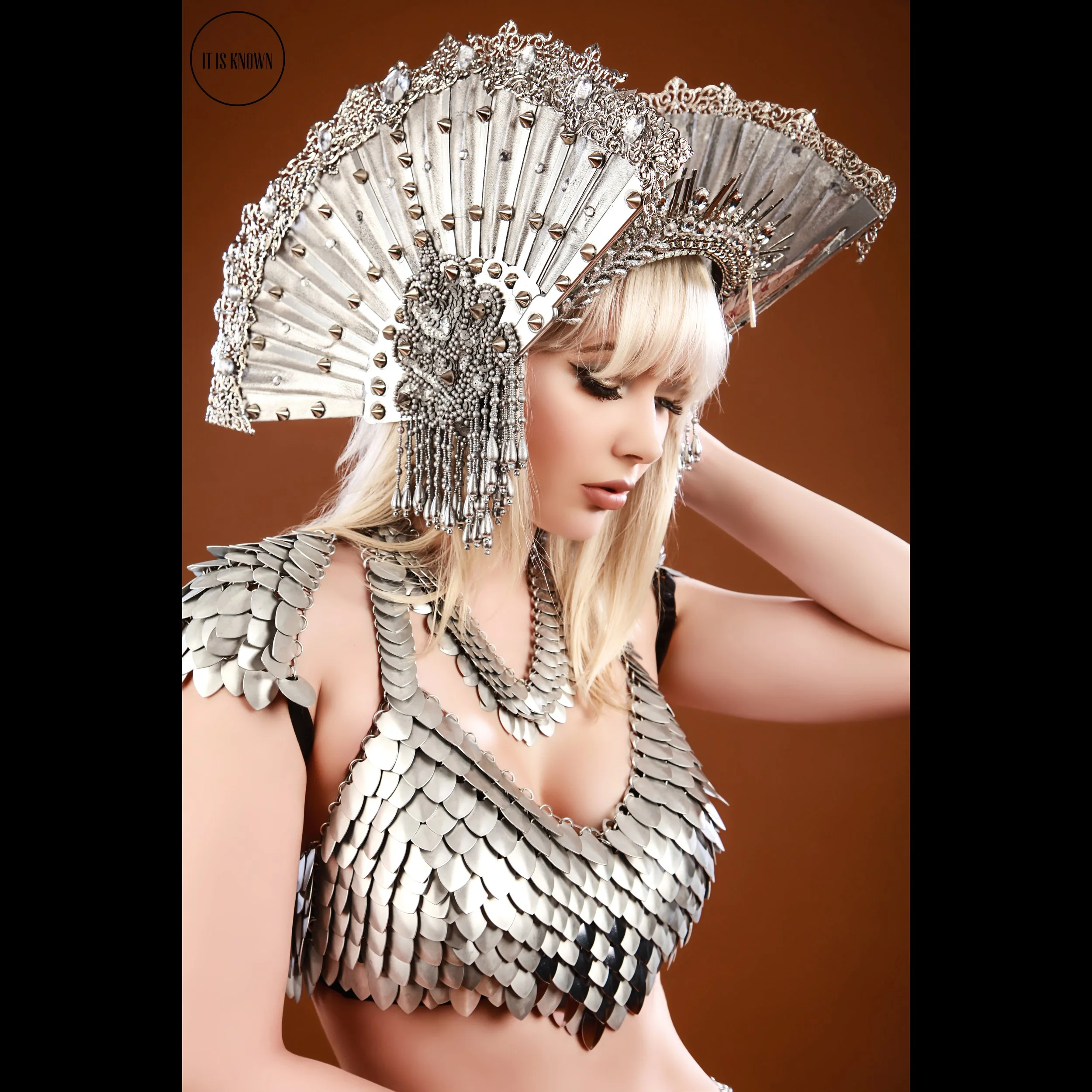 The Queen : Scalemaille Bra Top: A-B Cup: Scalemaille Straps (Made to Order) — It Is Known