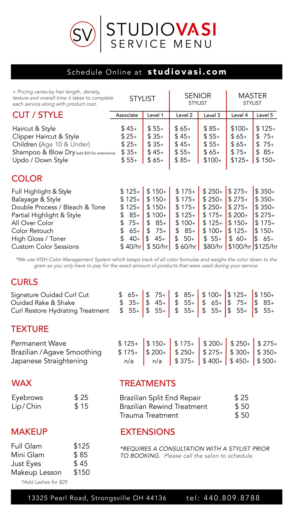 SERVICES — STUDIO VASI