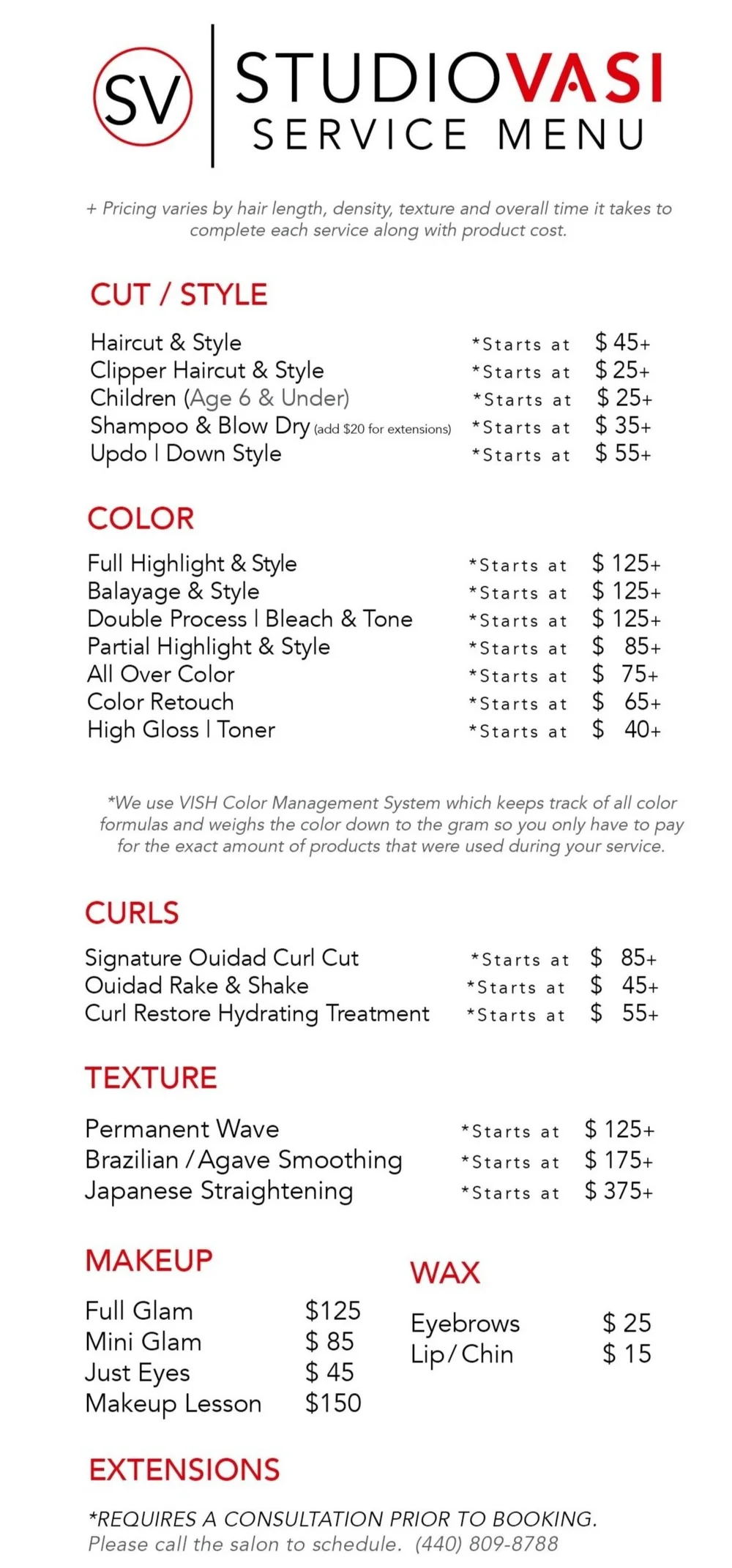 STUDIO VASI -Cleveland's Premier Salon Experience