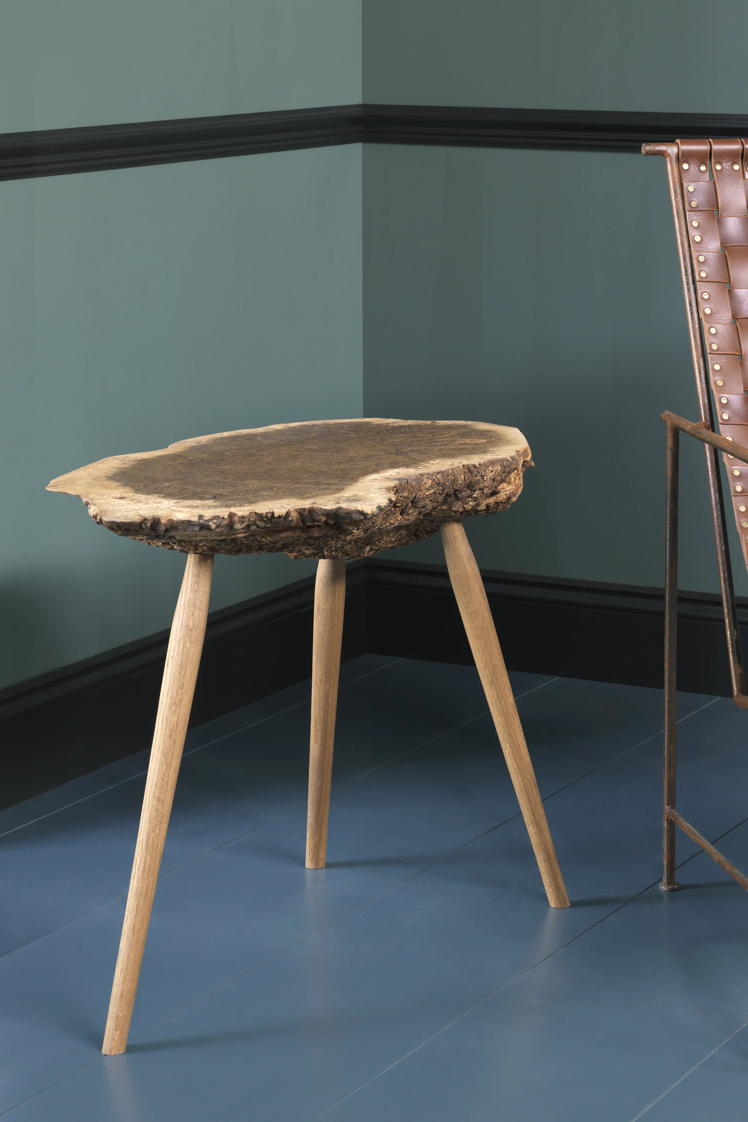Stride & Co.-Burl Tripod Table
