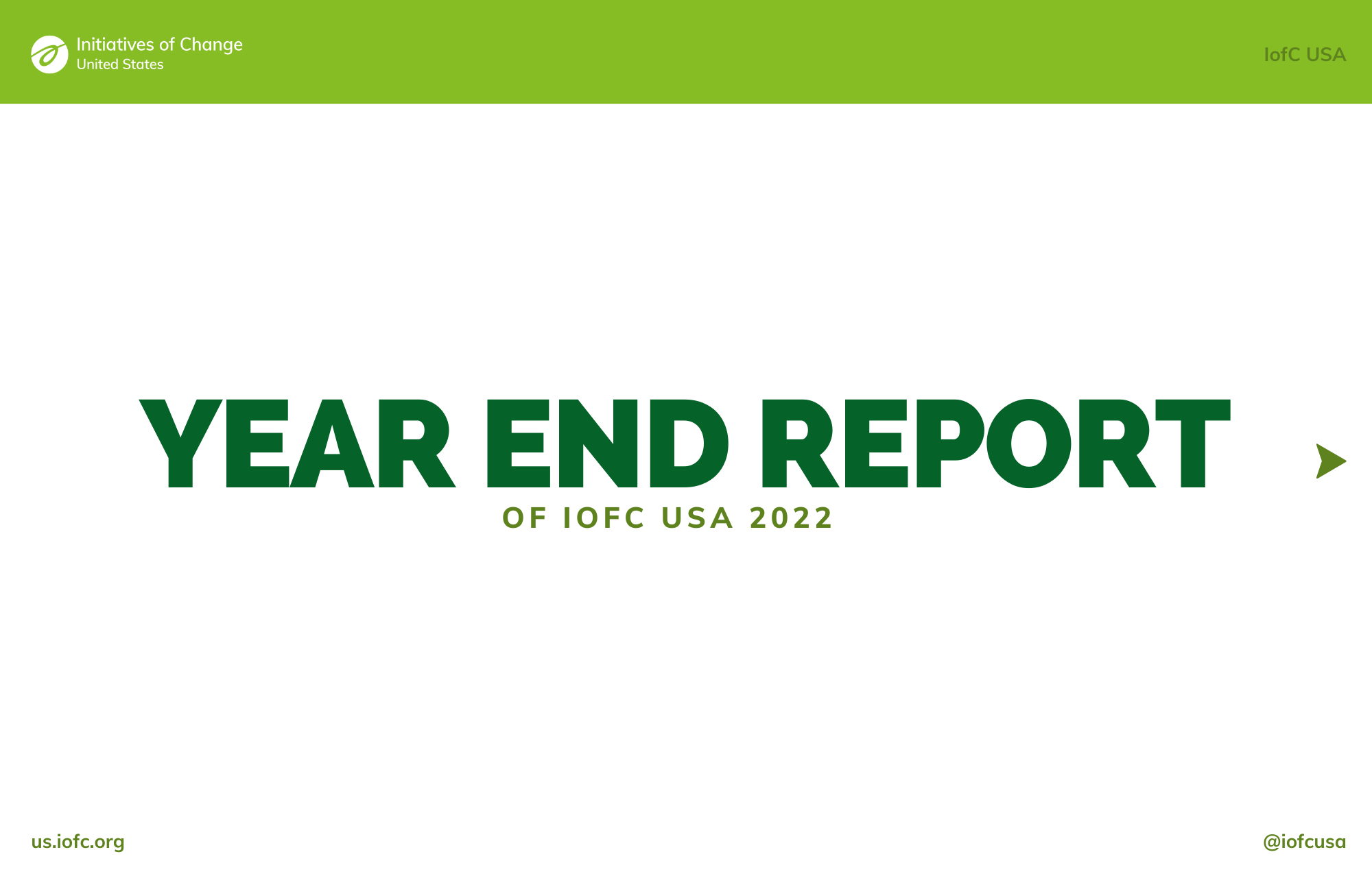 Year End Report 2022 — IofC US