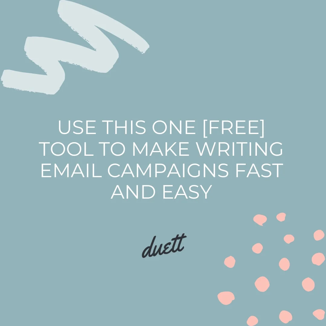 Use this one [free] tool to make writing email campaigns fast and easy ...