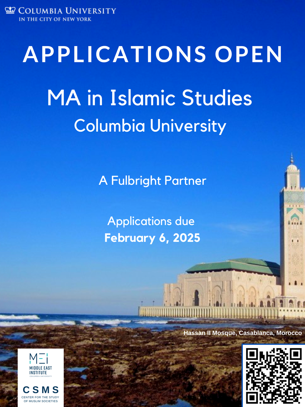 MA in Islamic Studies - Fall 2025 Applications Open — C S M S