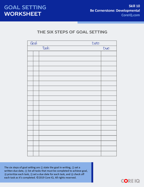 Skill 10: Goal Setting — Core IQ