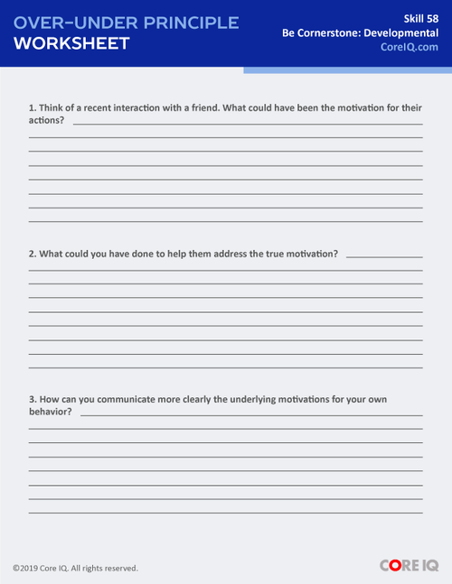 Skill 58: Over-Under Principle — Core IQ