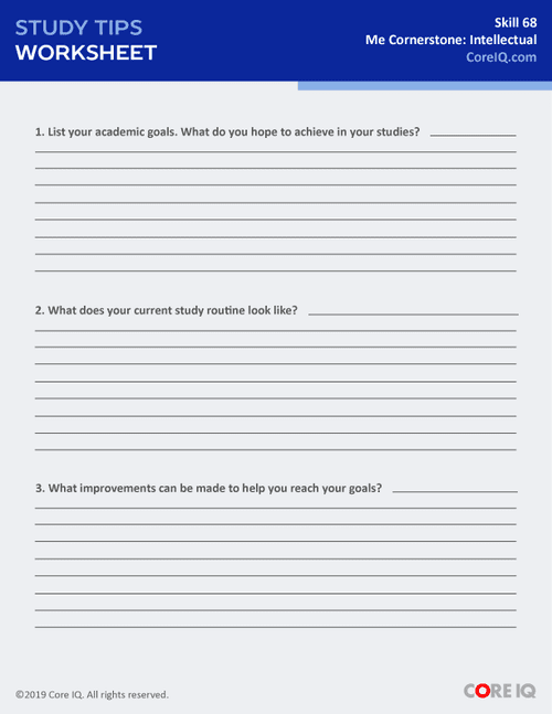 Skill 68: Study Tips — Core IQ