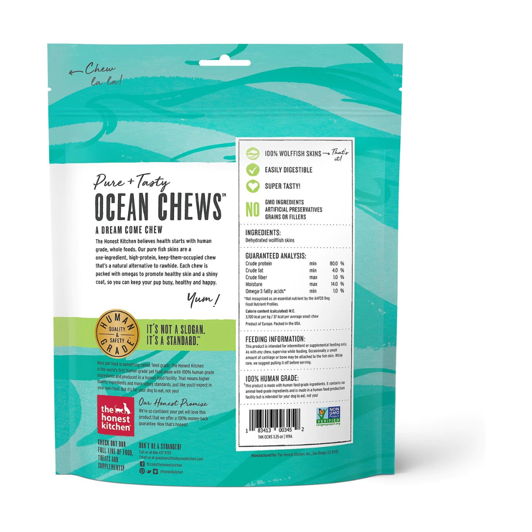 The Honest Kitchen's OCEAN CHEWS CRISPY COD FISH SKINS — Happy Dog