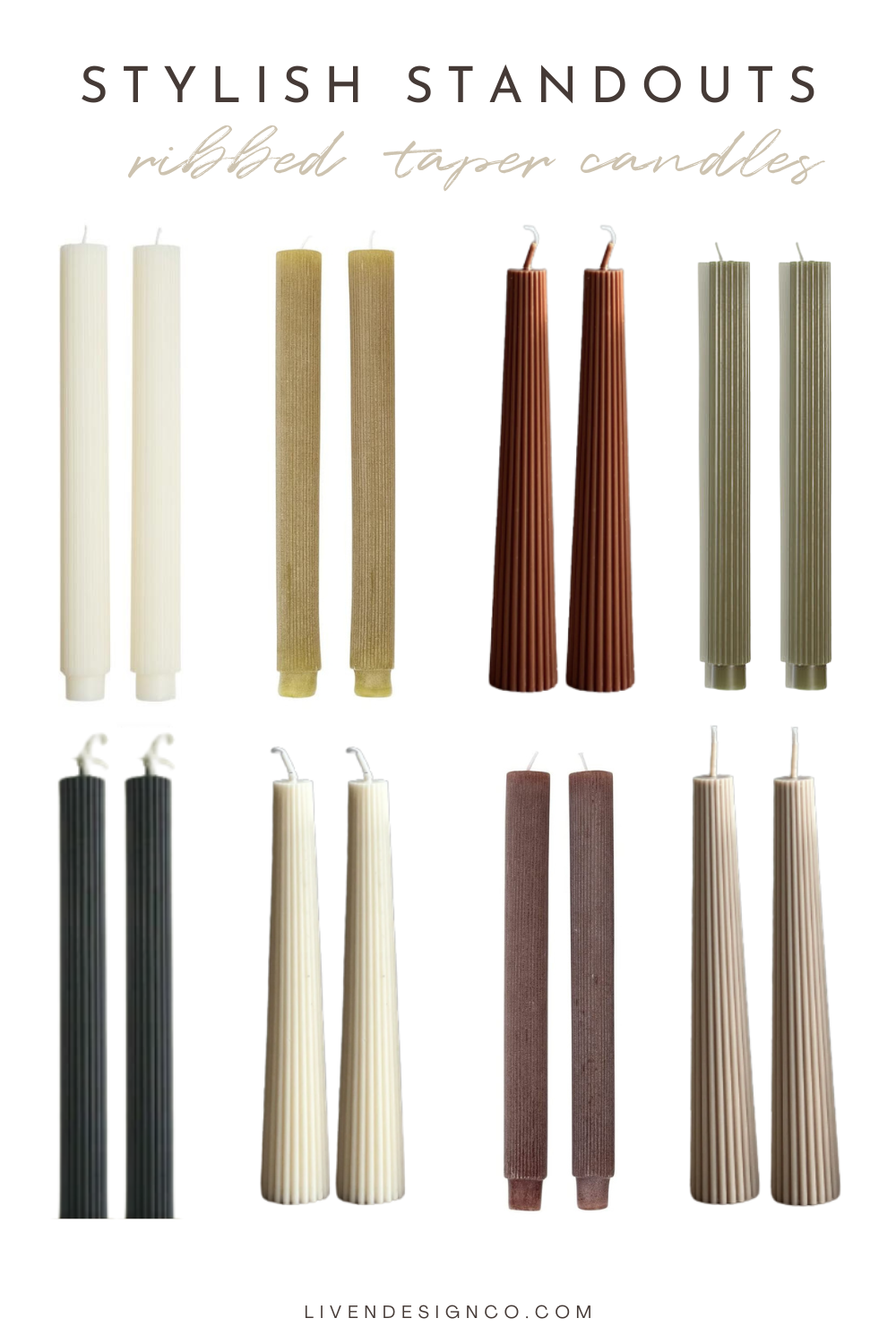Stylish Taper Candles — LIVEN DESIGN