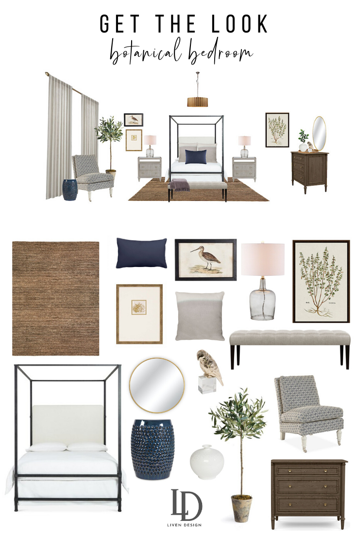 Get the Look: Botanical Bedroom in a Traditional Modern Style — LIVEN ...