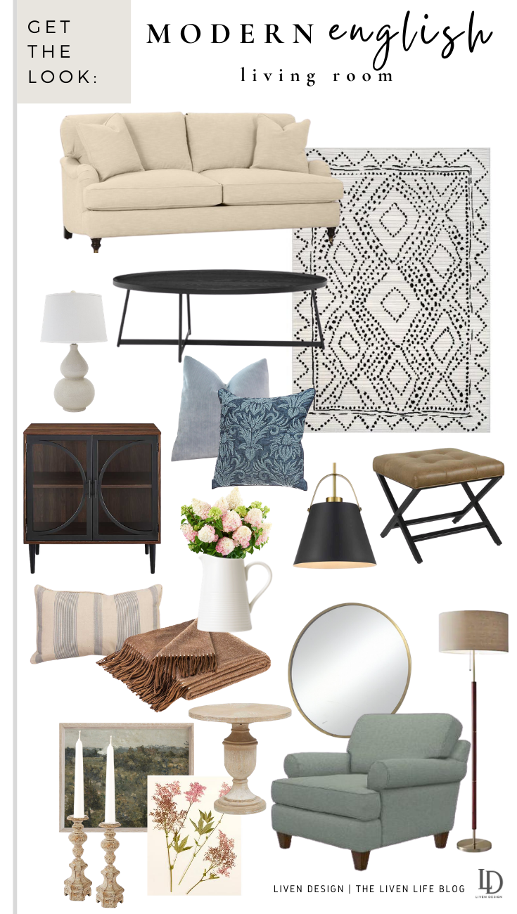 Get the Look: Modern English Living Room — LIVEN DESIGN