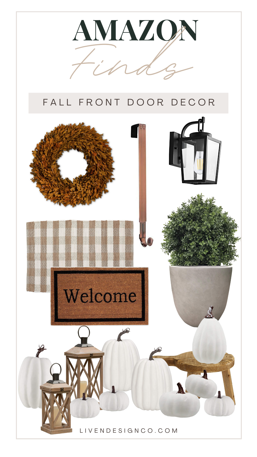 Festive Fall Front Door Looks From Amazon — LIVEN DESIGN