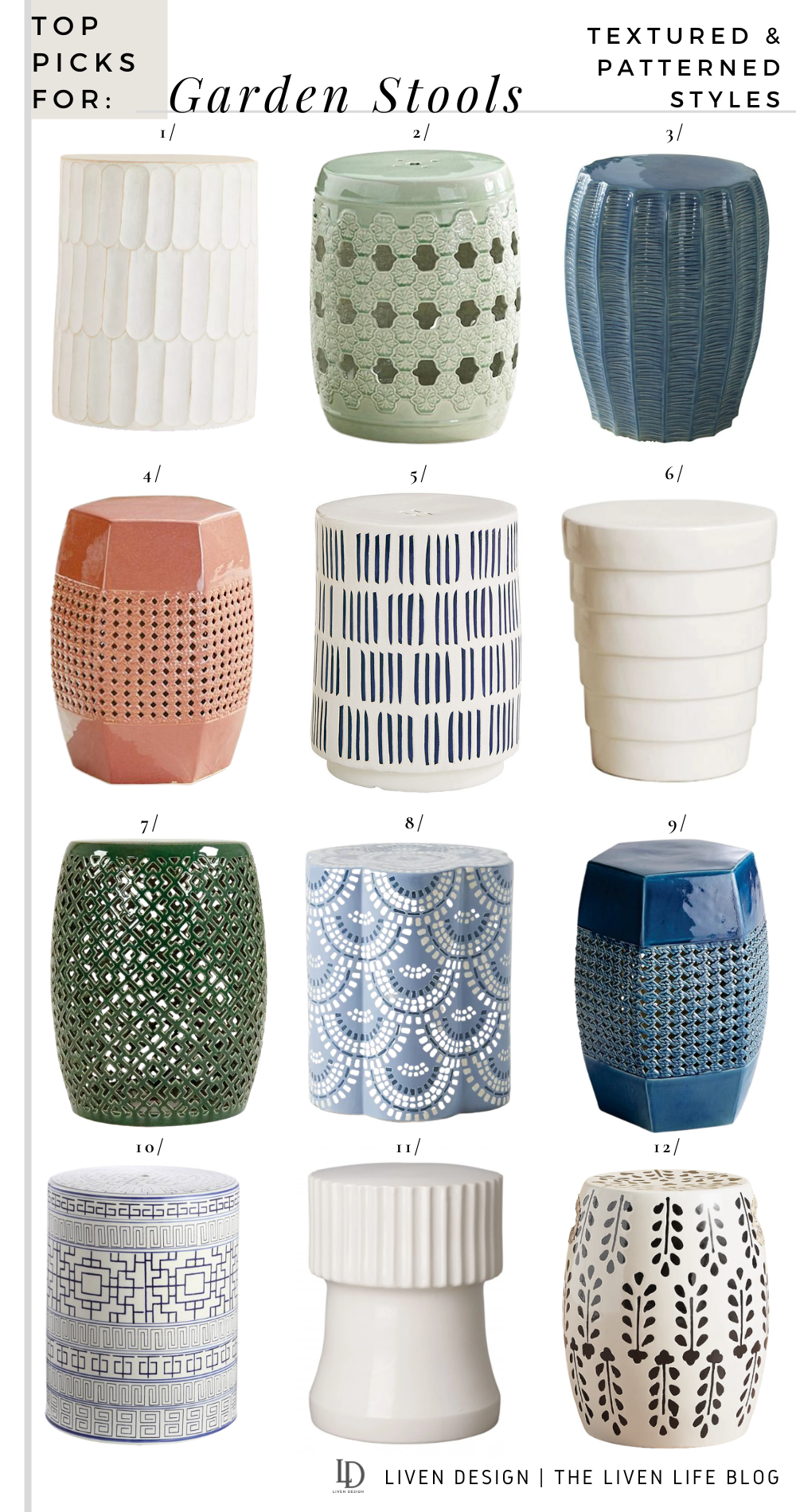 Top Picks for Stylish Garden Stools — LIVEN DESIGN