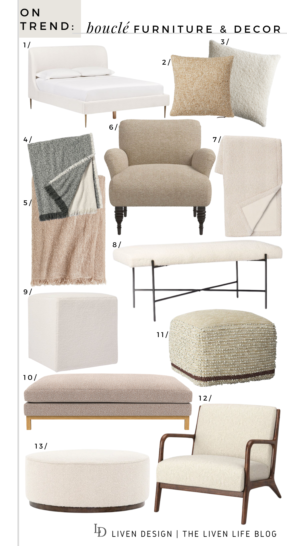 On Trend: Cozy Boucle Furniture & Decor — LIVEN DESIGN