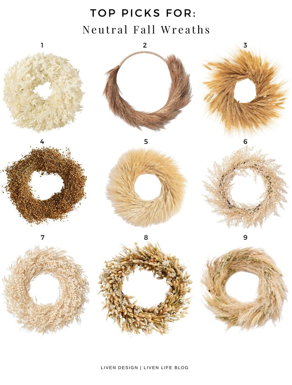 Favorite Neutral Wreaths for the Fall Season — LIVEN DESIGN