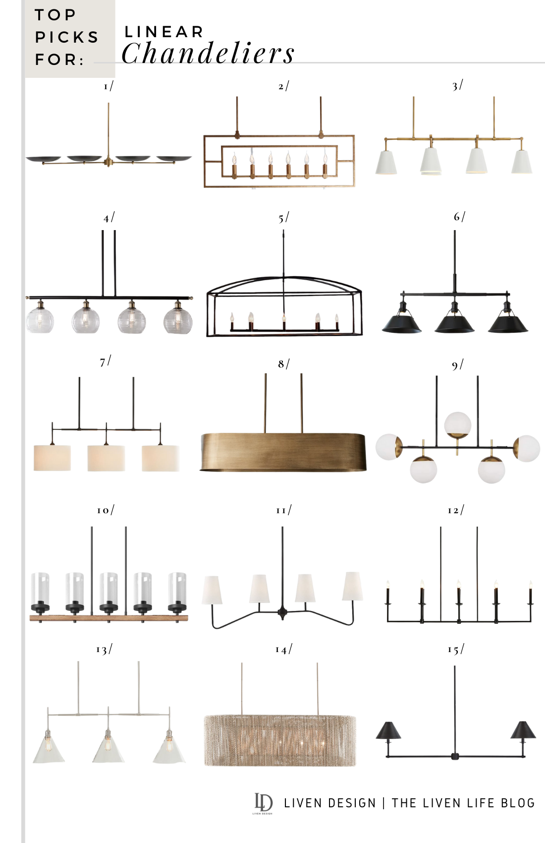 Top Picks for Linear Chandeliers — LIVEN DESIGN