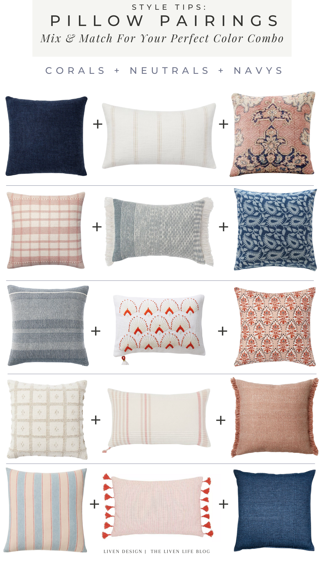 Mix and Match Throw Pillows & Find Your Perfect Color Combo — LIVEN DESIGN
